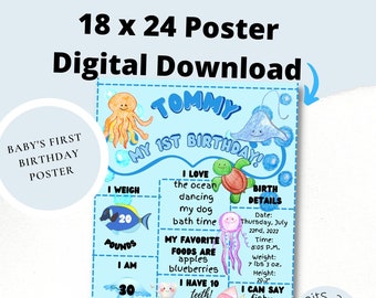 Under the Sea Birthday Board - Etsy UK