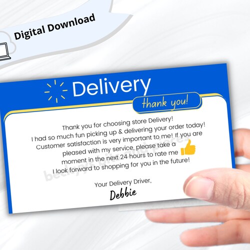 Shopper Thank You Card for Customer Thank You Note Delivery - Etsy