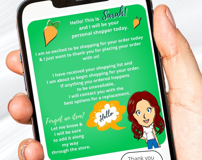 Introduction Grocery Order, Delivery Message, Introduction Text Message ...