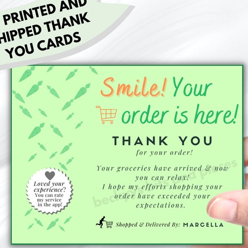 Delivery Driver Personalized Thank You Note Printable - Etsy