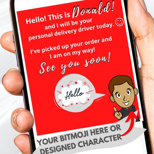 Delivery Message Custom Text Photo Animated Message - Etsy