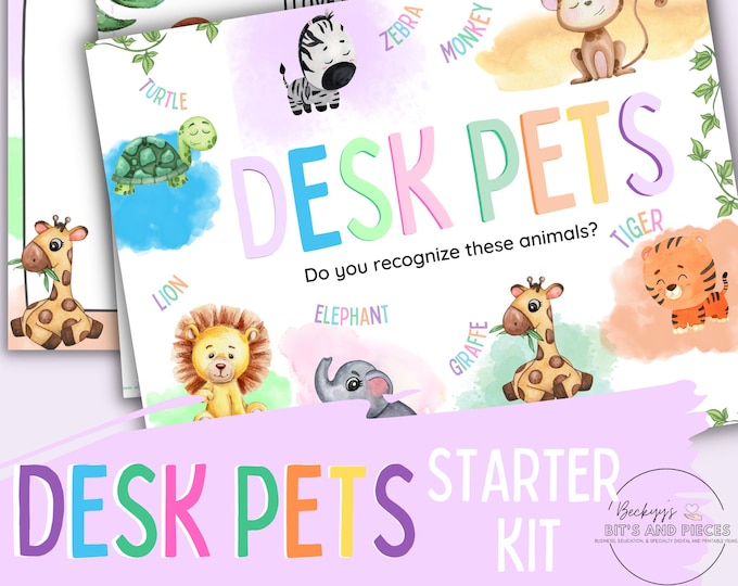 DESK PET BUNDLE Starter Kit Posters, Rules, Activities Classroom ...