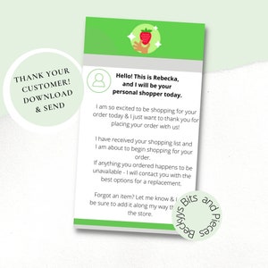 Introduction Grocery Order, Delivery Message, Introduction Text Message ...