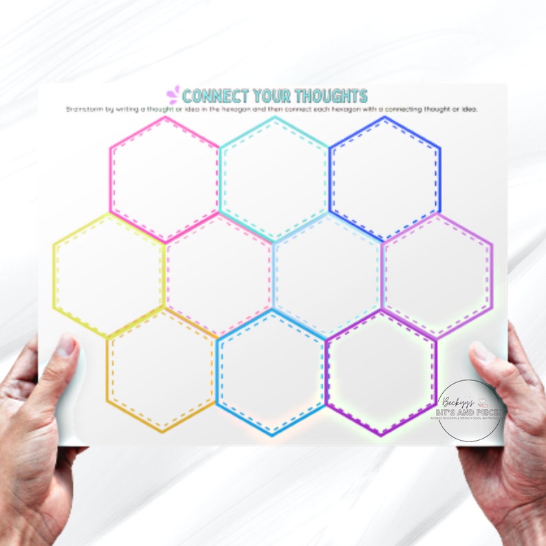 Graphic Organizer Mind Map Notes Connecting Thoughts Goal Progress ...