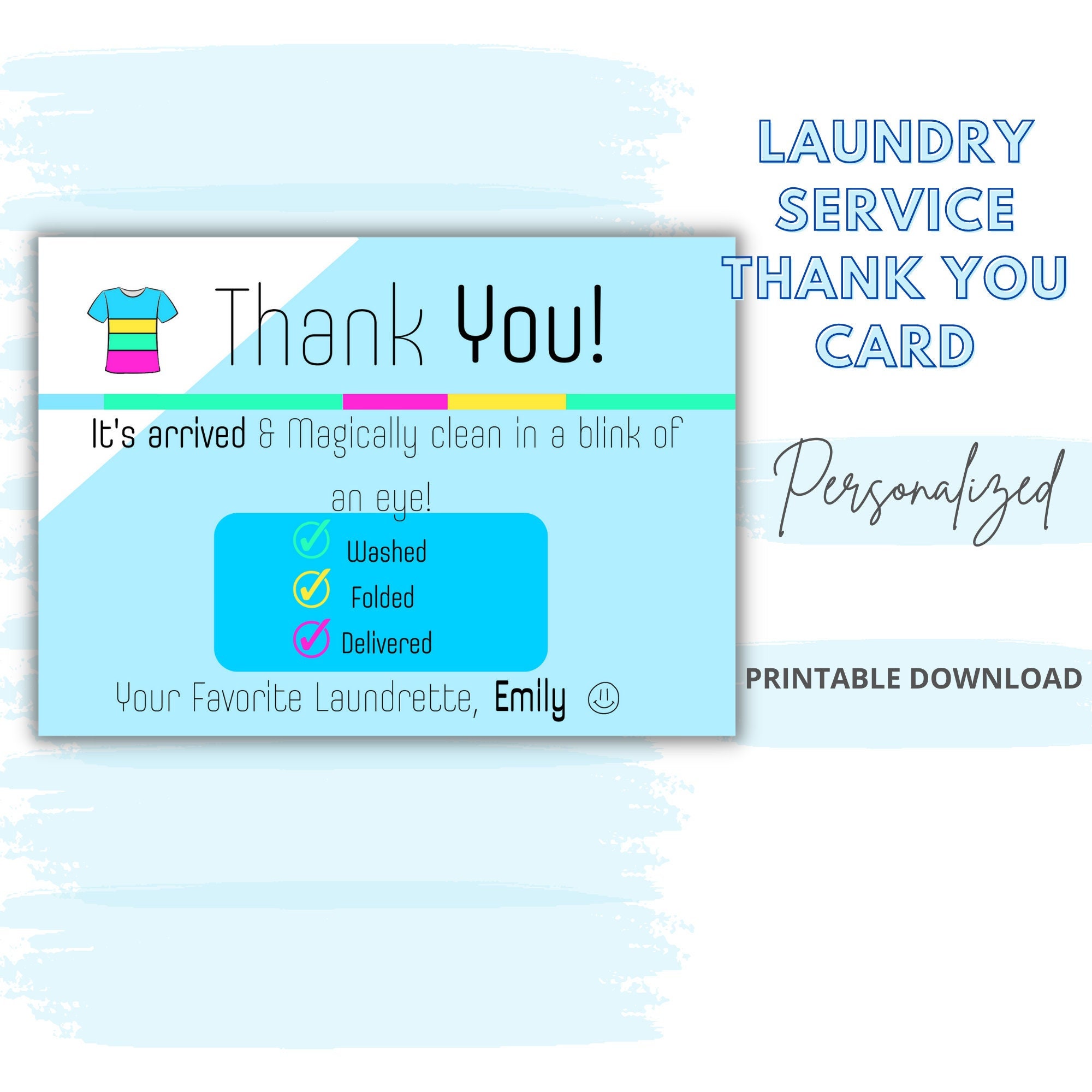 Sudster Thank You Card for Customer, Thank You Note, Delivery Driver ...
