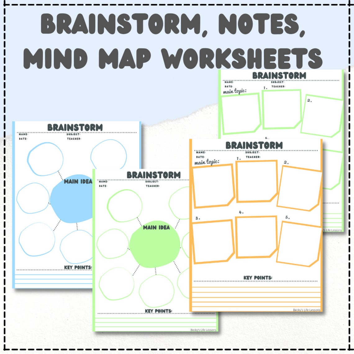 Student School Notetaking Printable Lecture Notes Kids Planner - Etsy