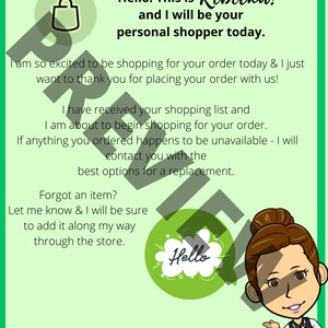 Introduction Grocery Order, Delivery Message, Introduction Text Message ...