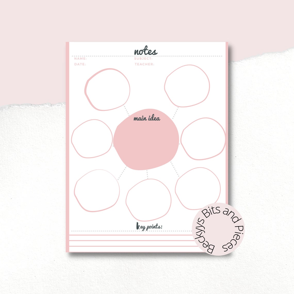 Student School Notetaking Printable Lecture Notes Planner Mind - Etsy