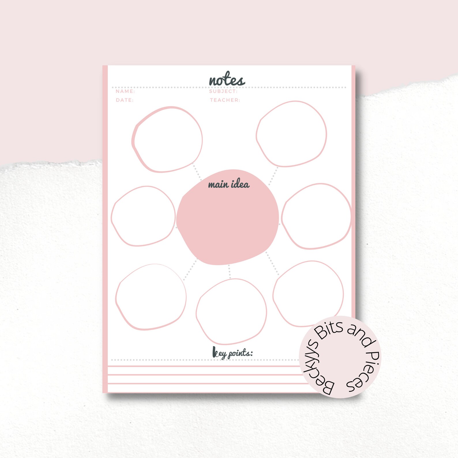 Student School Notetaking Printable Lecture Notes Planner Mind - Etsy