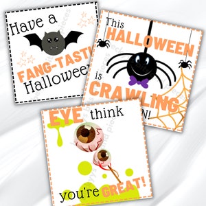 Kids Halloween Card Set Classroom Halloween Cards Student Halloween ...