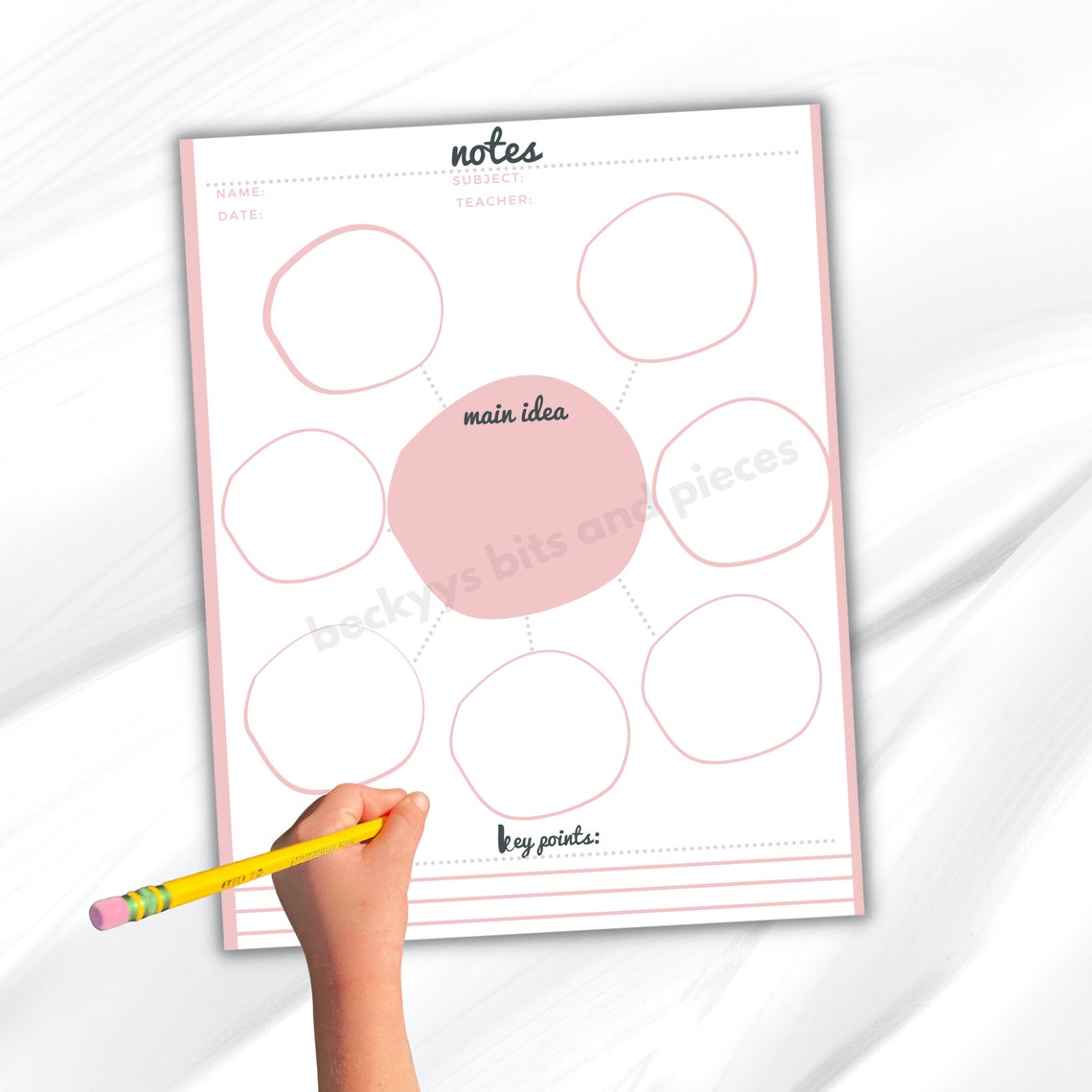 Student School Notetaking Printable Lecture Notes Planner Mind - Etsy