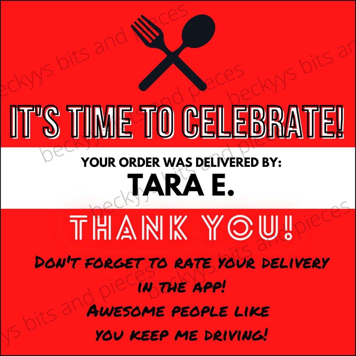 Doordash Animated Text Delivery Message Custom GIF Animated | Etsy