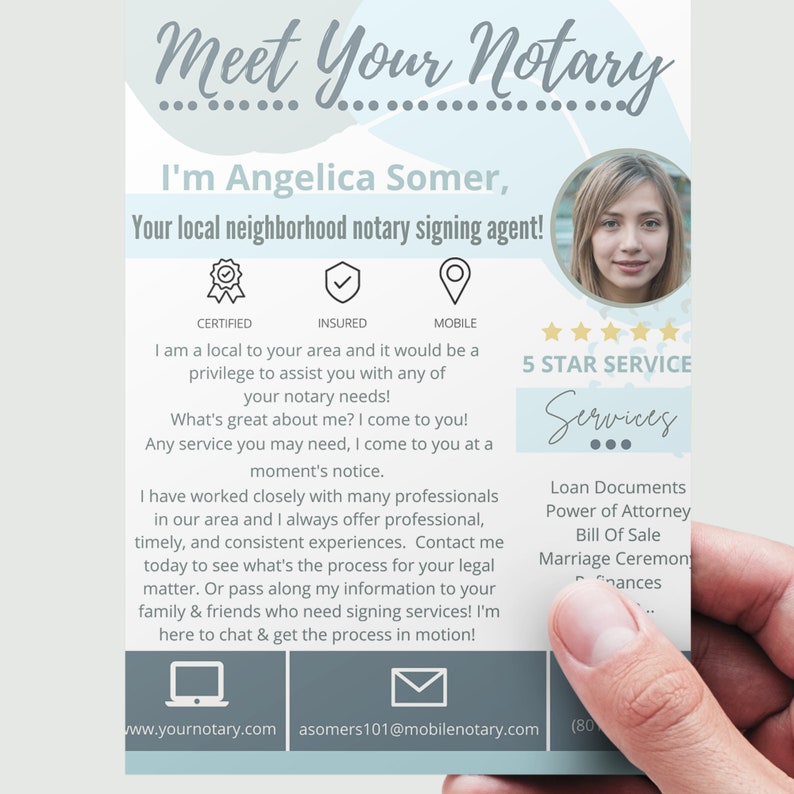 Notary Flyer Template Custom Flyer Notary Signing Agents - Etsy
