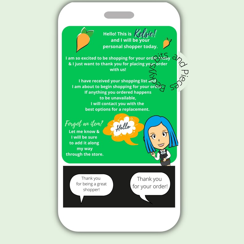 Introduction Grocery Order Delivery Message Introduction - Etsy