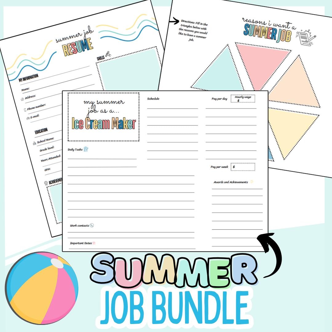 Teen Summer Job Prep Packet – Resume Builder, Interview Practice ...