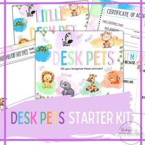 DESK PET BUNDLE Starter Kit | Posters, Rules, Activities | Classroom ...
