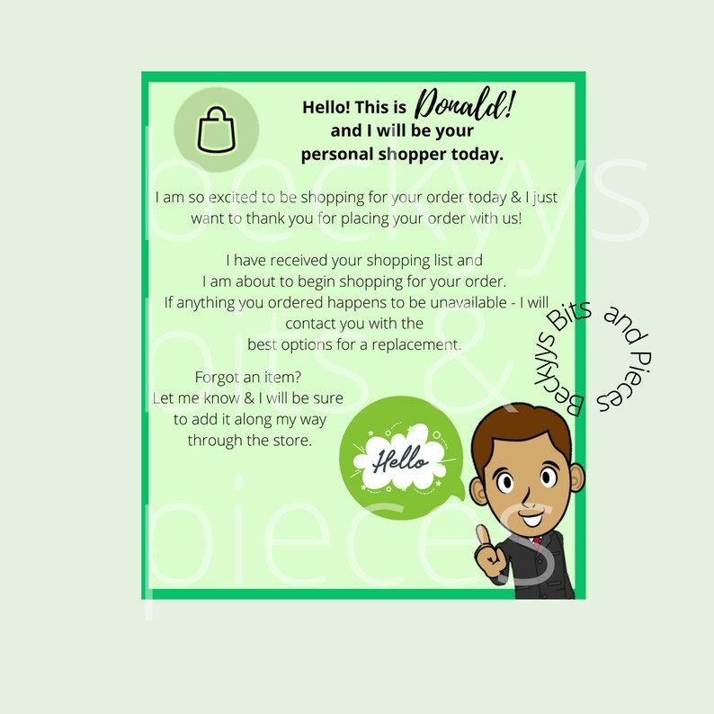 Introduction Grocery Order, Delivery Message, Introduction Text Message ...