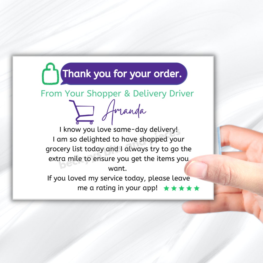 Thank You Card for Customer Orders Printable, Thank You, Delivery ...