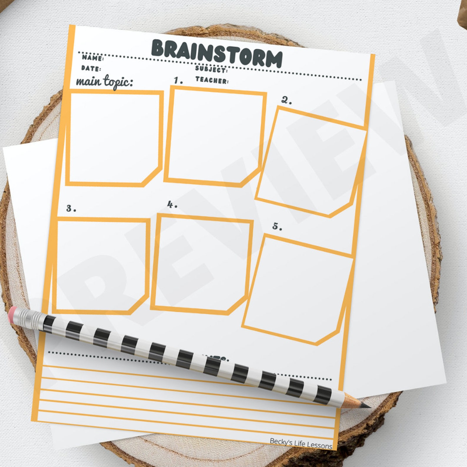 Student School Notetaking Printable Lecture Notes Kids Planner - Etsy