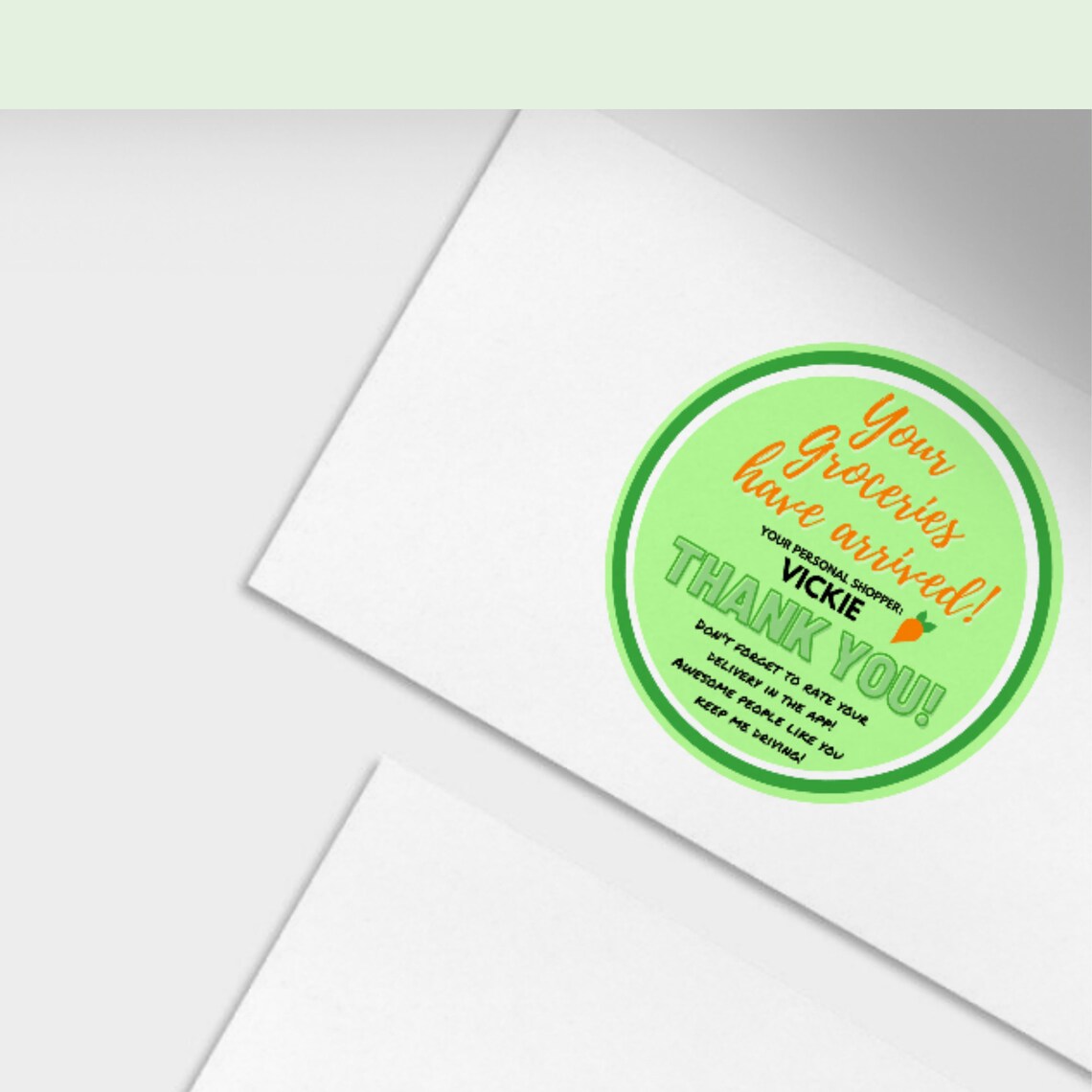 Thank You Sticker Delivery Driver Bag Sticker Label Tag Sealed Bag Food ...