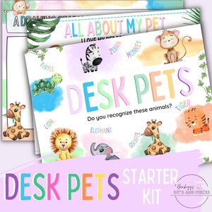 DESK PET BUNDLE Starter Kit | Posters, Rules, Activities | Classroom ...