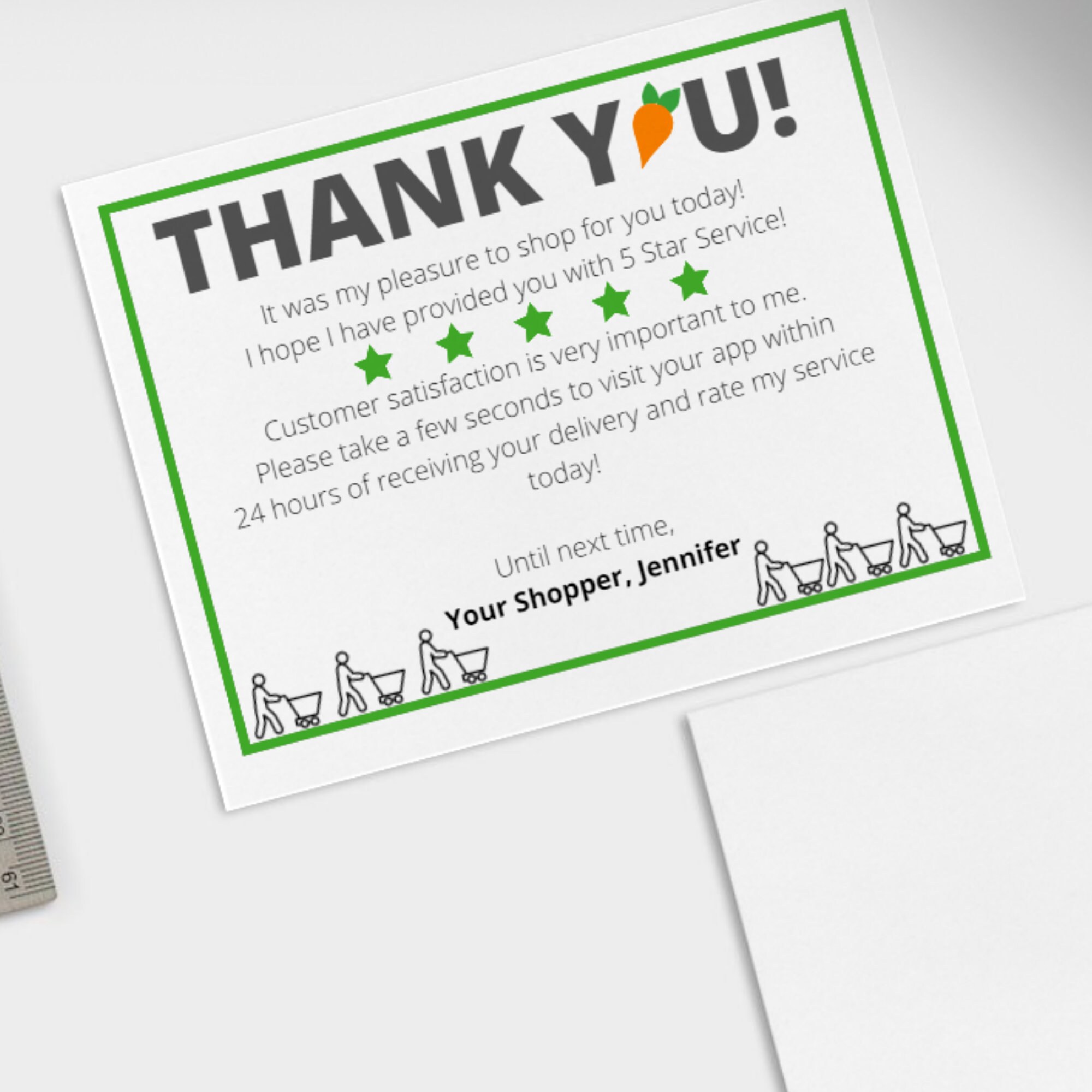 Thank You Card for Customer Orders Printable, Thank You, Delivery ...