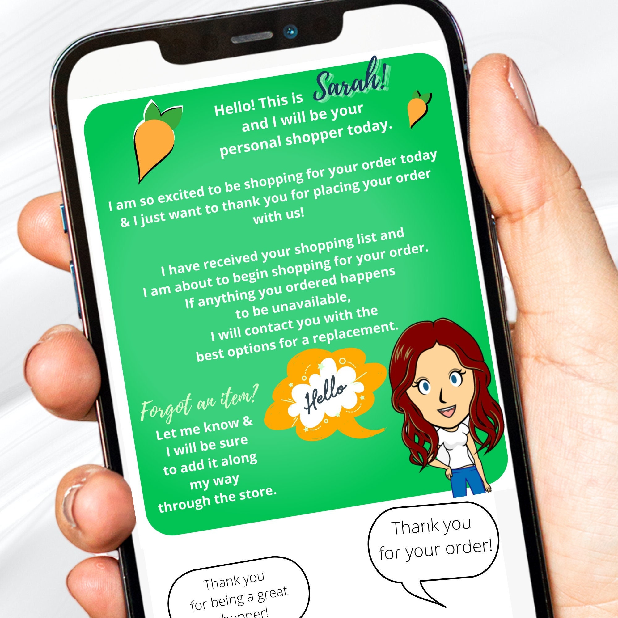 Introduction Grocery Order Delivery Message Introduction - Etsy