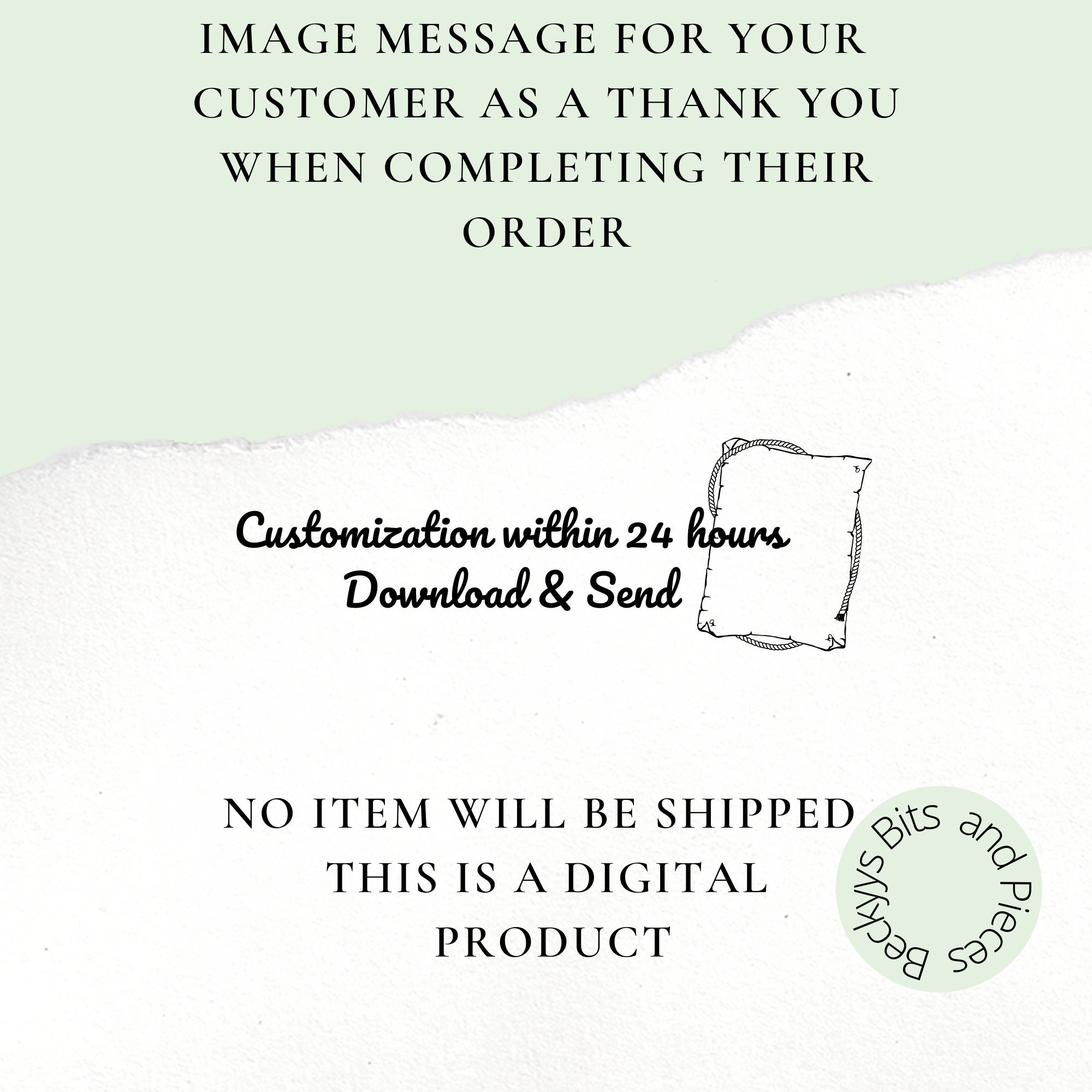 Delivery Message, Custom Text Photo, Custom Greeting, Personalized ...