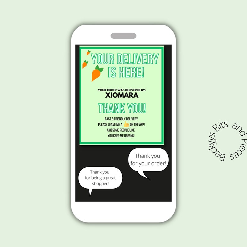 Delivery Message Custom Text Photo Animated message | Etsy