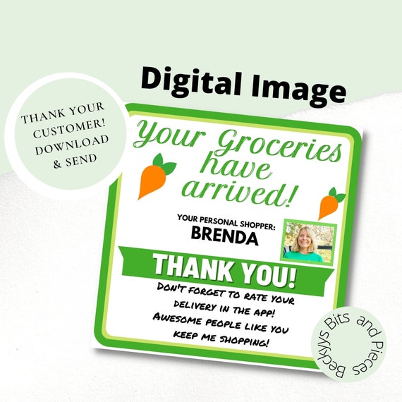 Delivery Message Custom Text Photo Custom Greeting | Etsy