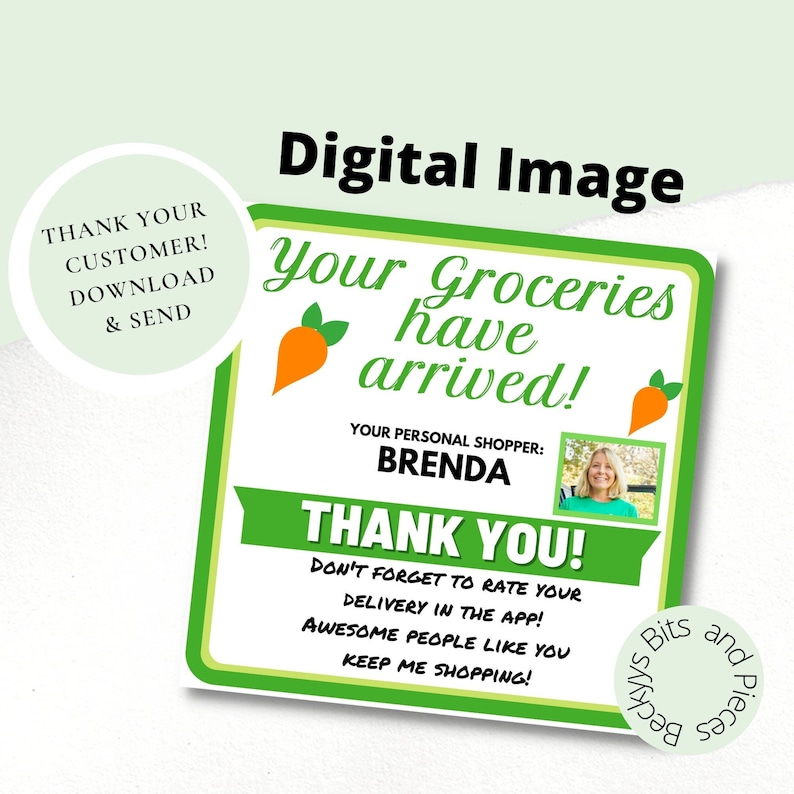 Delivery Message Custom Text Photo Custom Greeting | Etsy