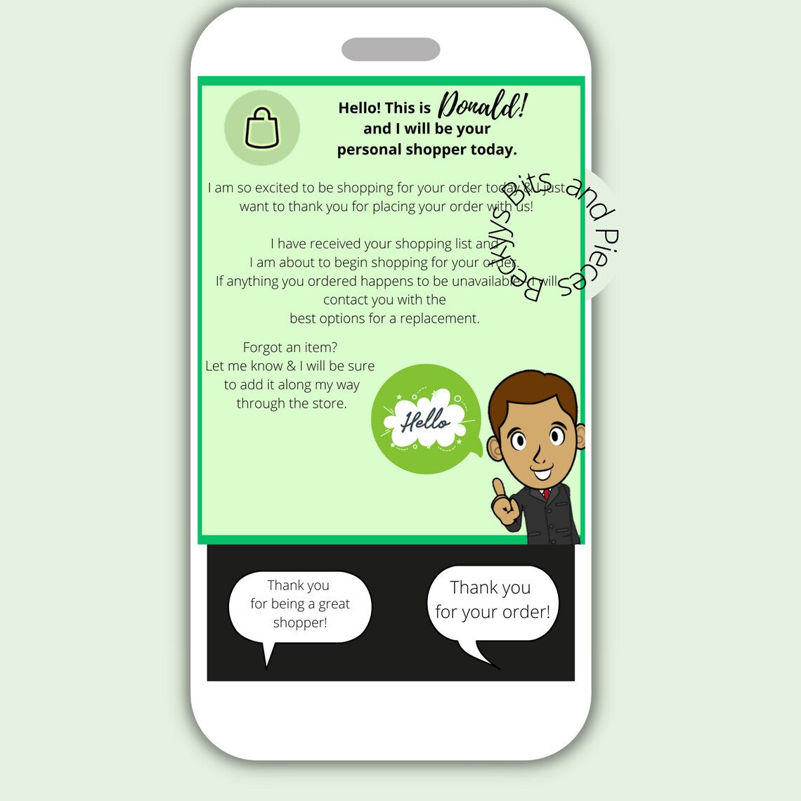 Introduction Grocery Order Delivery Message Introduction - Etsy