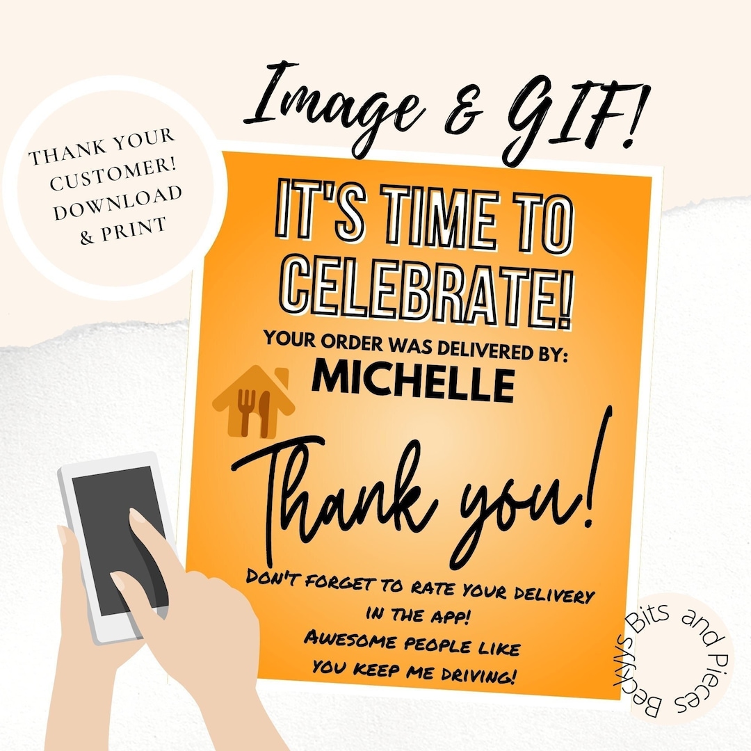 Dash Grub Delivery Message, Custom Text Photo, Animated Message ...