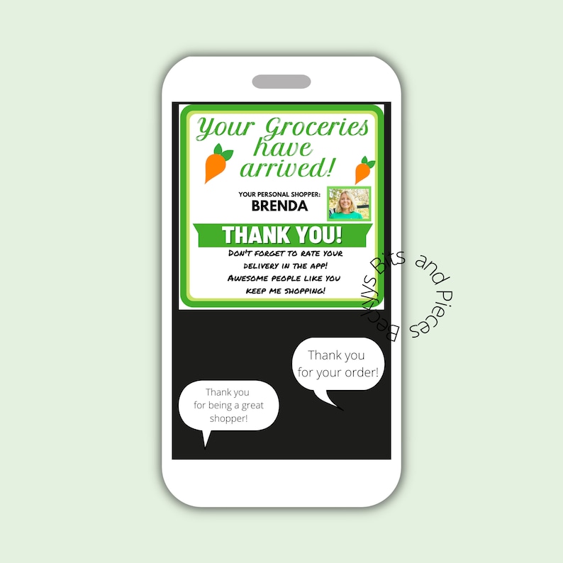 Delivery Message, Custom Text Photo, Custom Greeting, Personalized ...