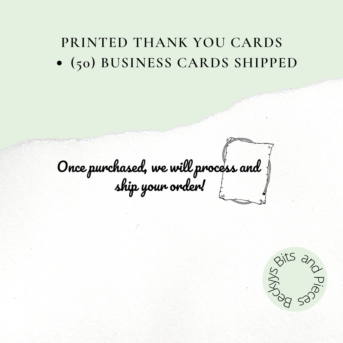 Shopper Thank You Card for Customer Orders Grocery Order Thank - Etsy