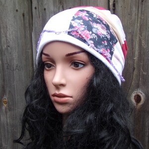 Women Tams Hat, Patchwork Cotton Hat, Chemo Headwear, Chemo Beanies ...