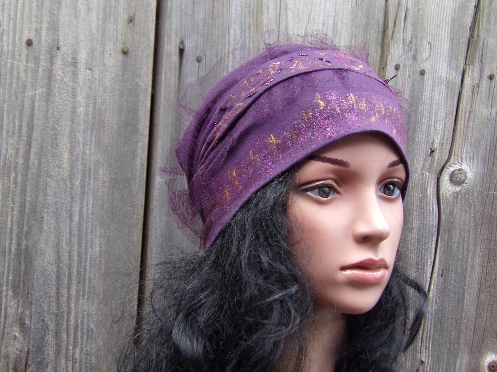 Hand Painted Cotton Cool Tam Cap Ladies Slouchy Hat Spring | Etsy