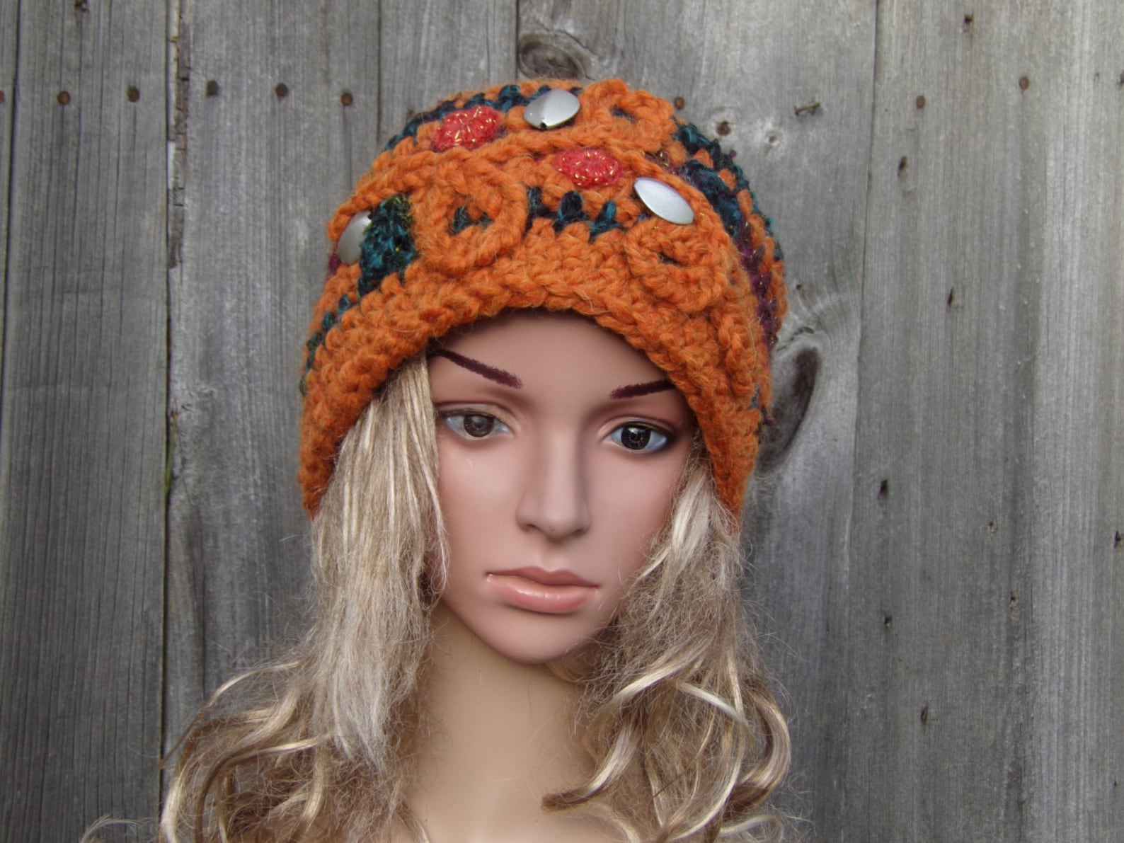 Tams Women Hat Crochet Hand Knitted Mom Beanie Hat Wool & | Etsy