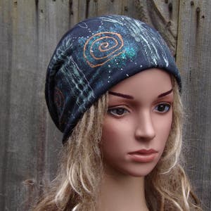 Slouchy Women Hat, Hand Painted Hat, Chemo Headwear, Chemo Beanies ...