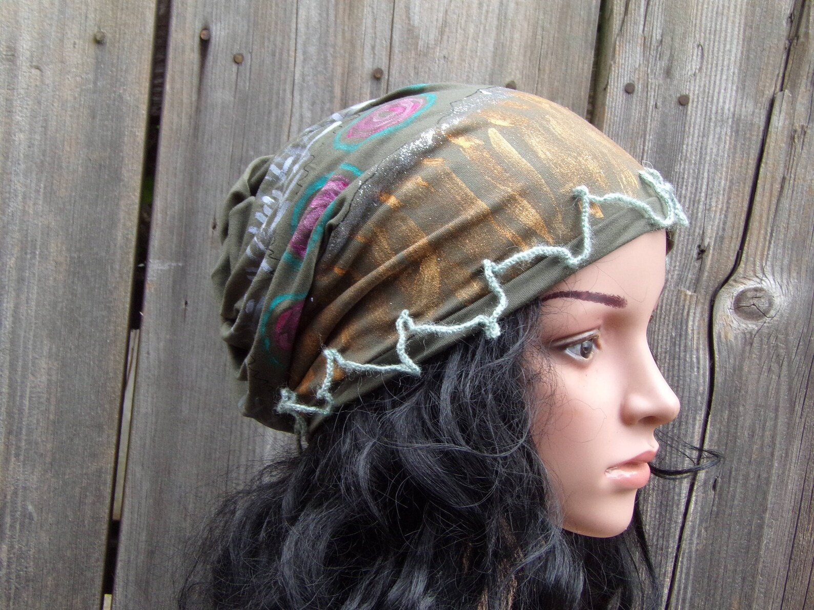 Hand Painted Tams Women Hat Chemo Headwear Chemo Beanies - Etsy
