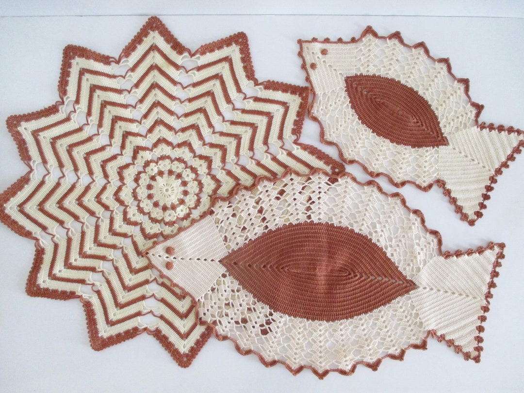 Retro Crochet Doilies Table Centre Large or Small Fish - Choice - Etsy