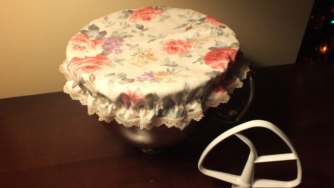 Kitchen Stand Mixer Bowl Bonnet/cover - Pink and Lavendar Floral ...