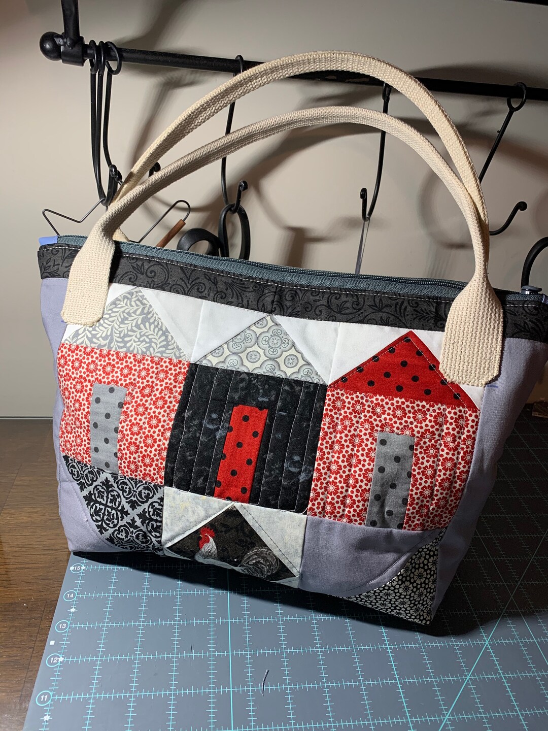 Quilted Project Bag Zippered With Handles - Etsy