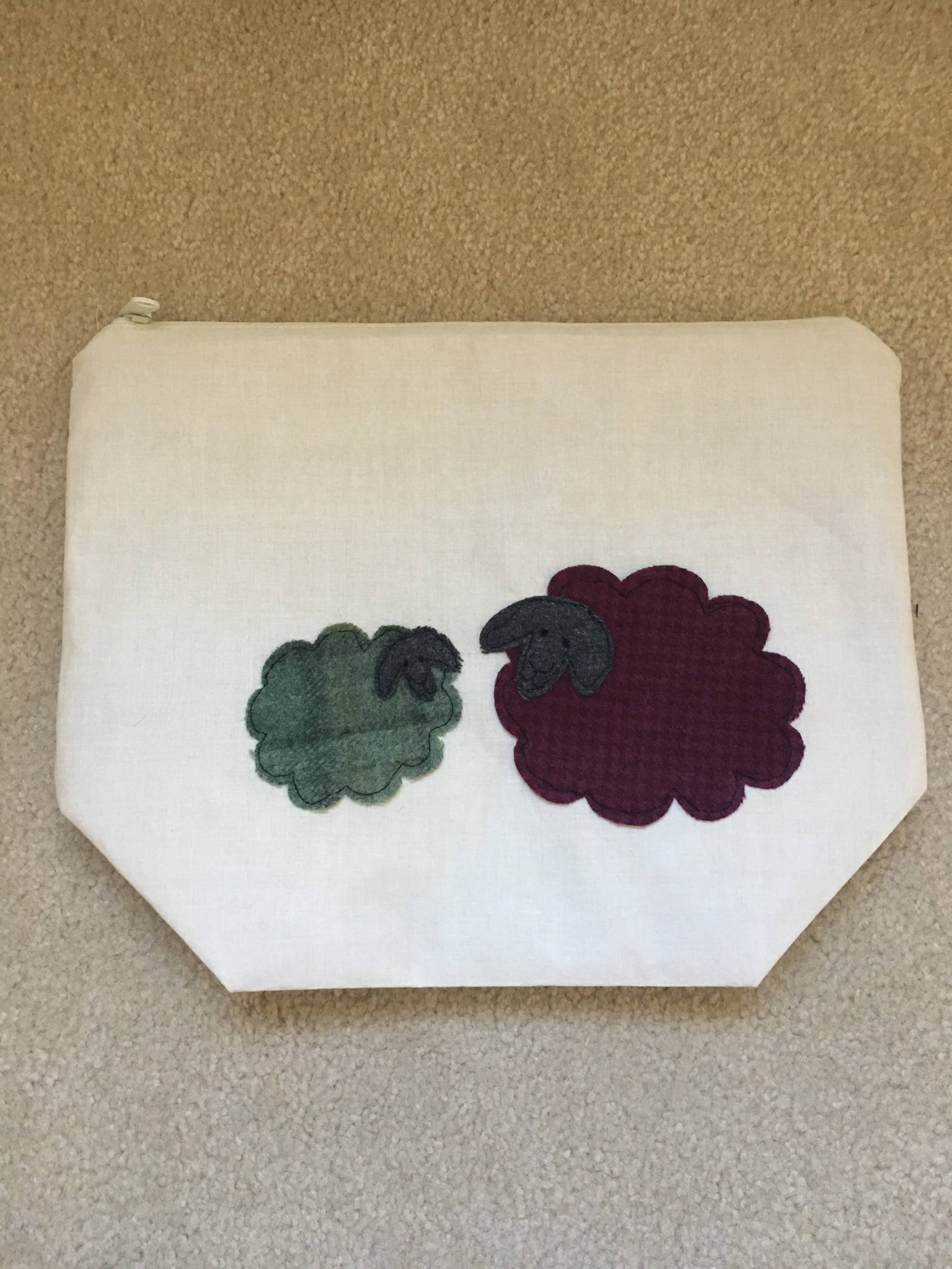 Project Bag - Zippered, Sheep Appliqué, 2 Skein Size - Etsy