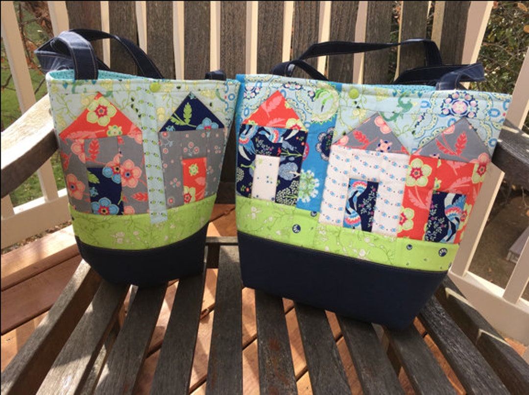 House Block Tote Bag- PDF Pattern Instant Download - Etsy