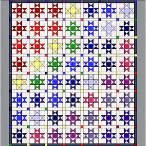 Rainbow Star Quilt- PDF Pattern Instant Download - Etsy
