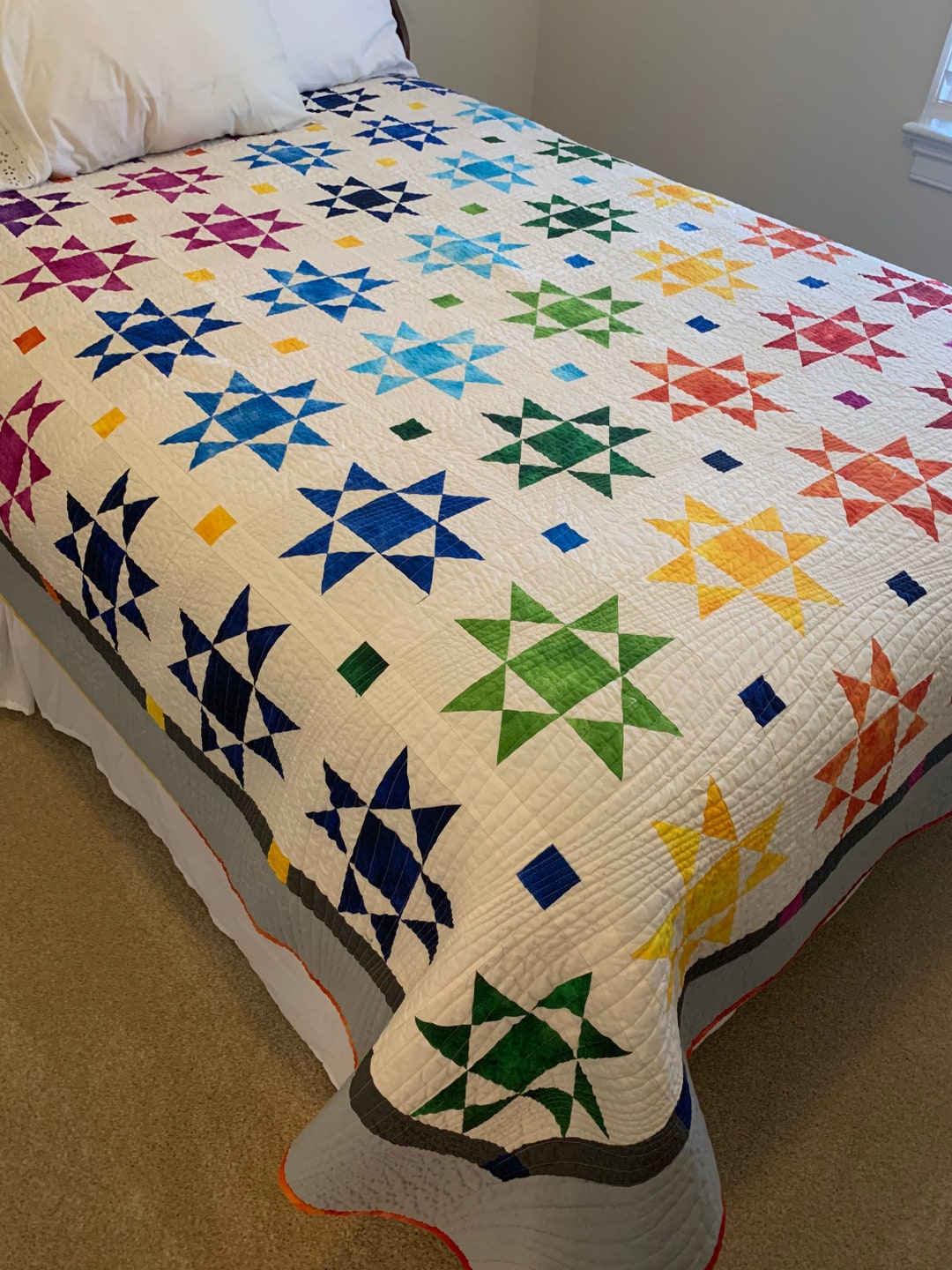 Rainbow Star Quilt- PDF Pattern Instant Download - Etsy