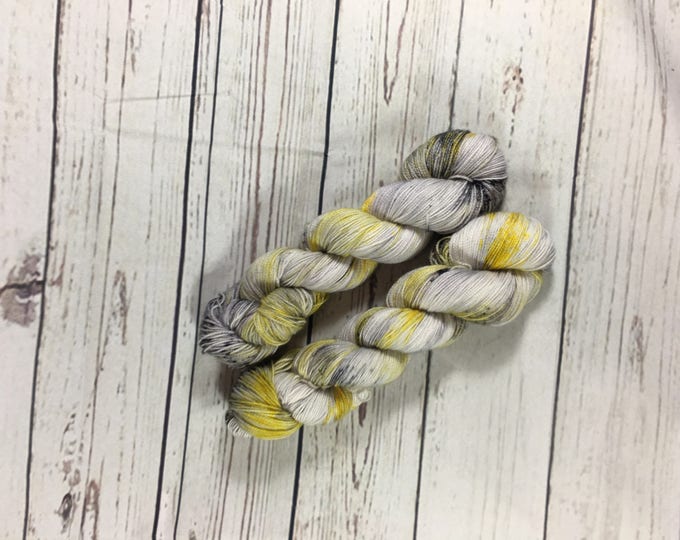 Fierce Sock Yarn -yellow/black Speckled - Etsy