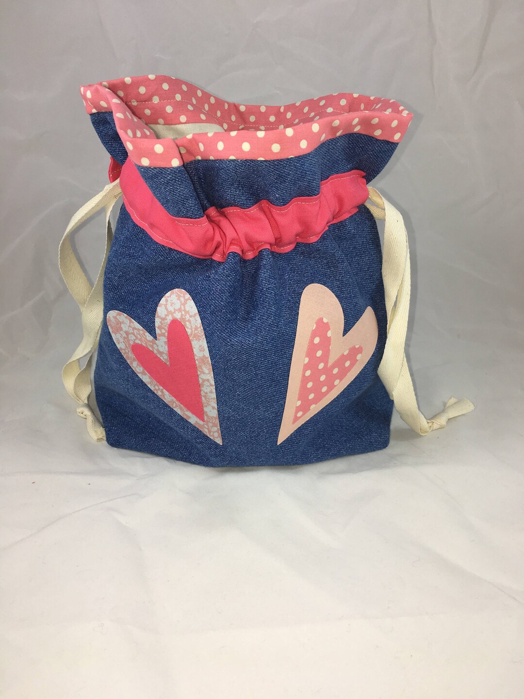 Denim Draw String Project Bag - Etsy