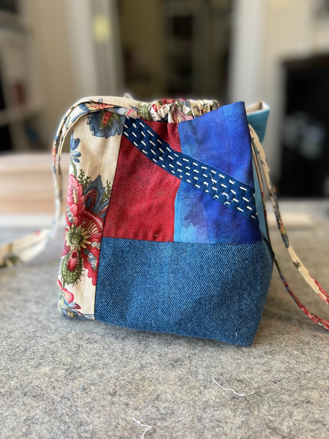 Japanese Rice Bag Project Bag - Etsy